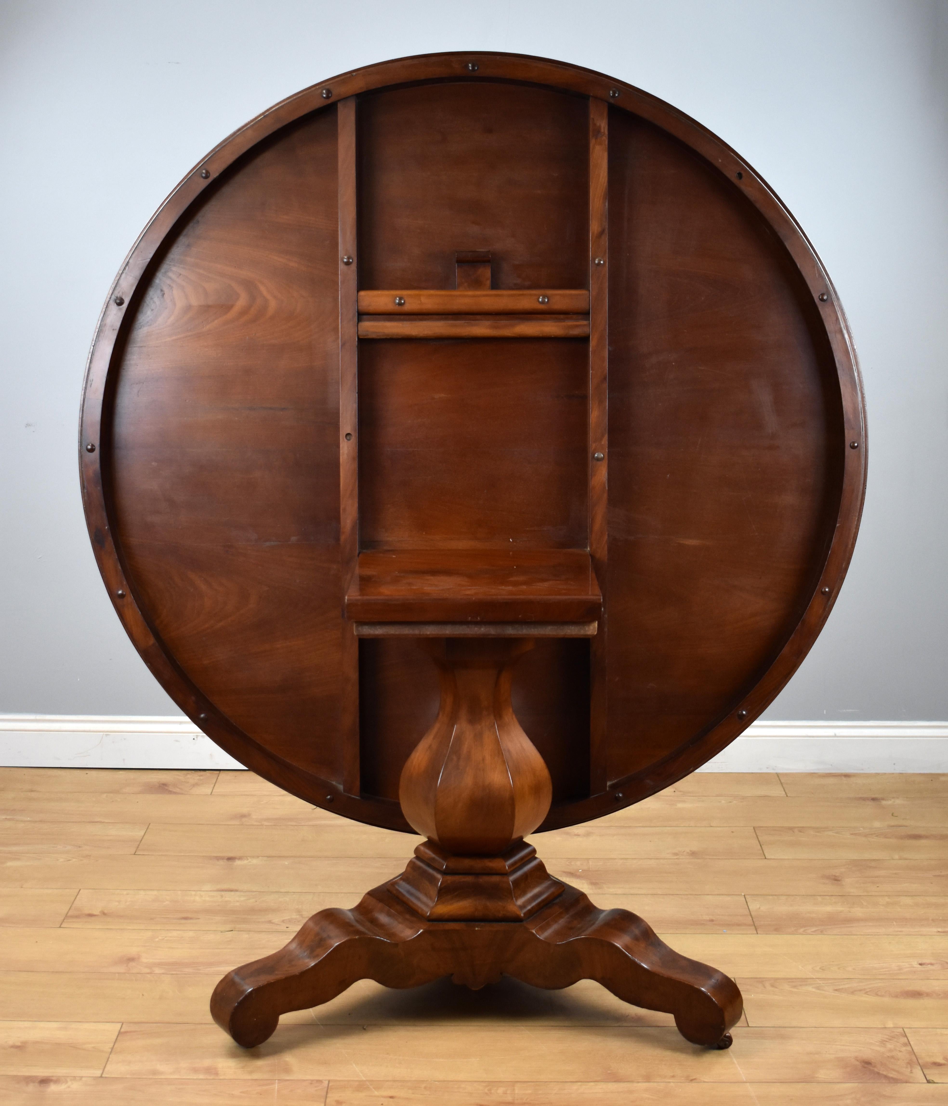 20th Century English Victorian Mahogany Circular Library Table For Sale ...