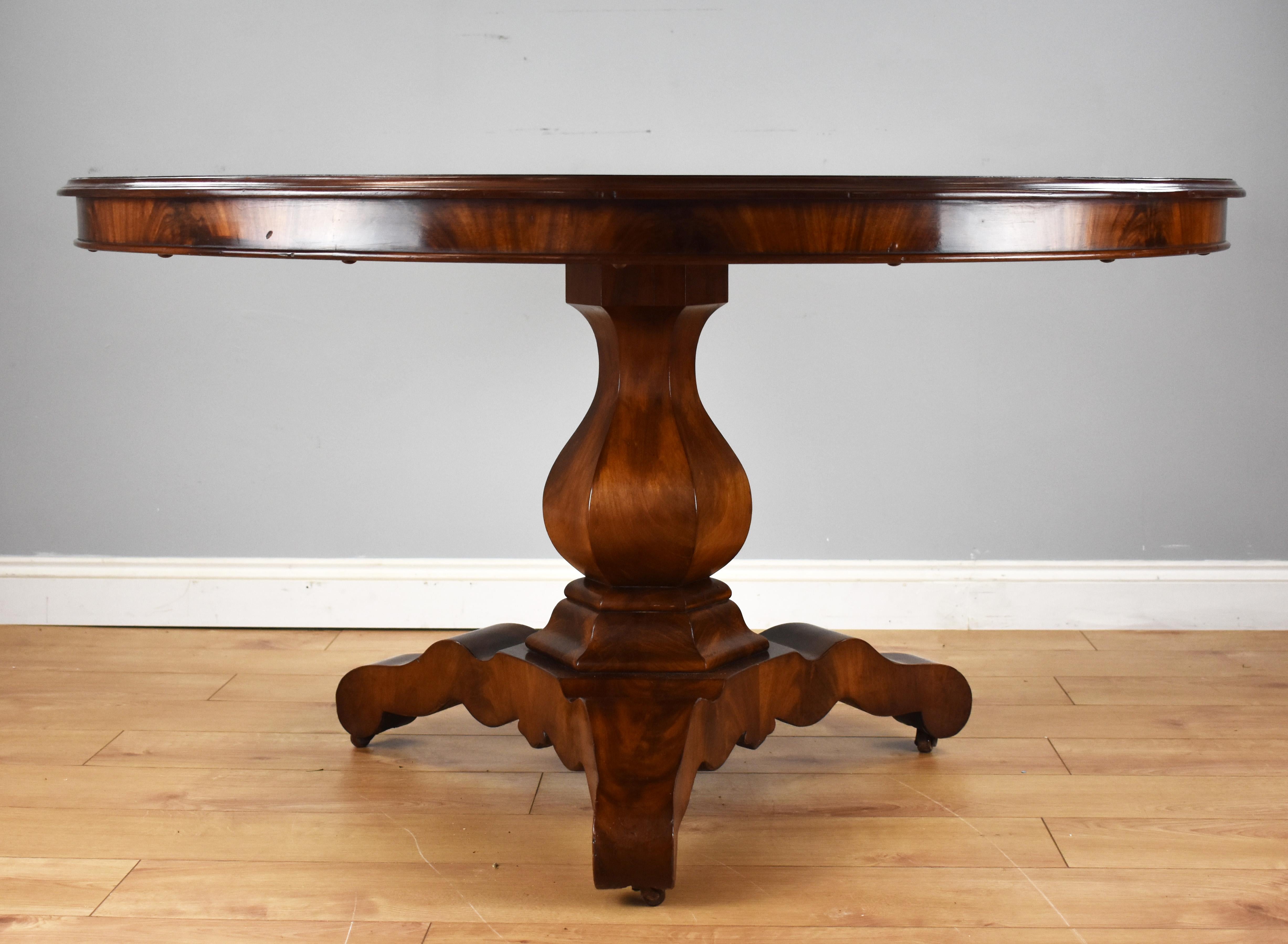 20th Century English Victorian Mahogany Circular Library Table For Sale ...