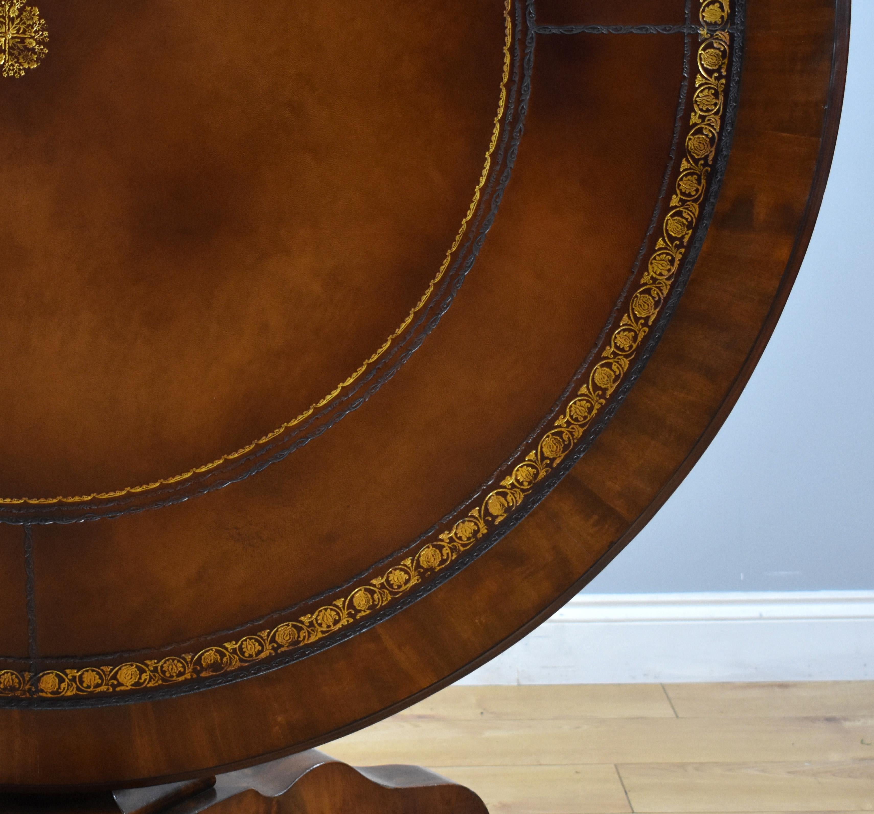 20th Century English Victorian Mahogany Circular Library Table For Sale ...