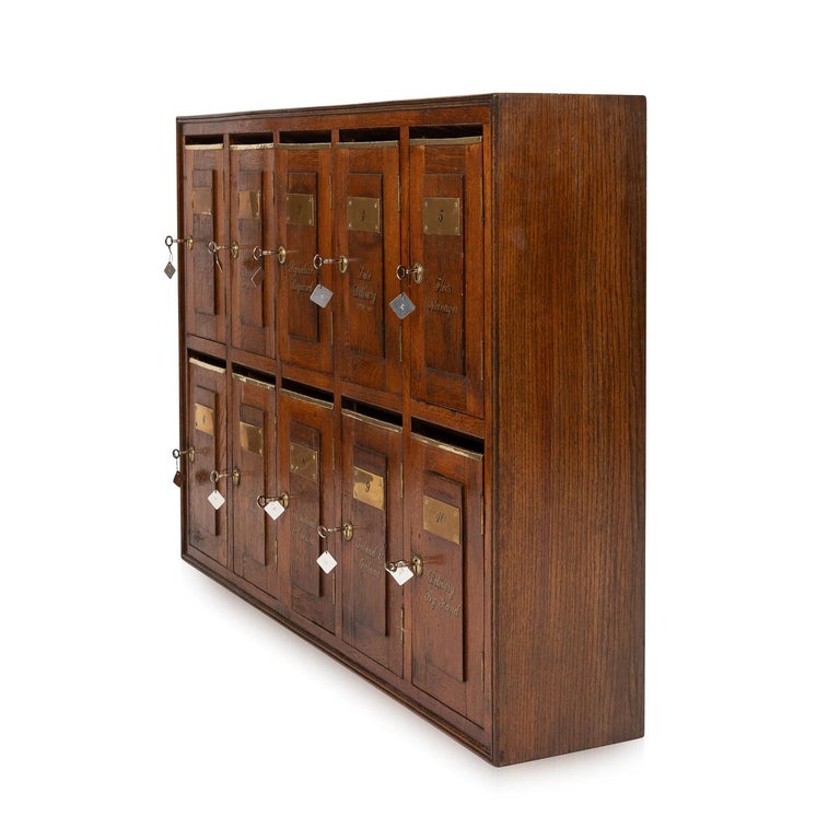 20th Century English Wall Mounted Oak Indoor Post Box, circa 1930 at ...