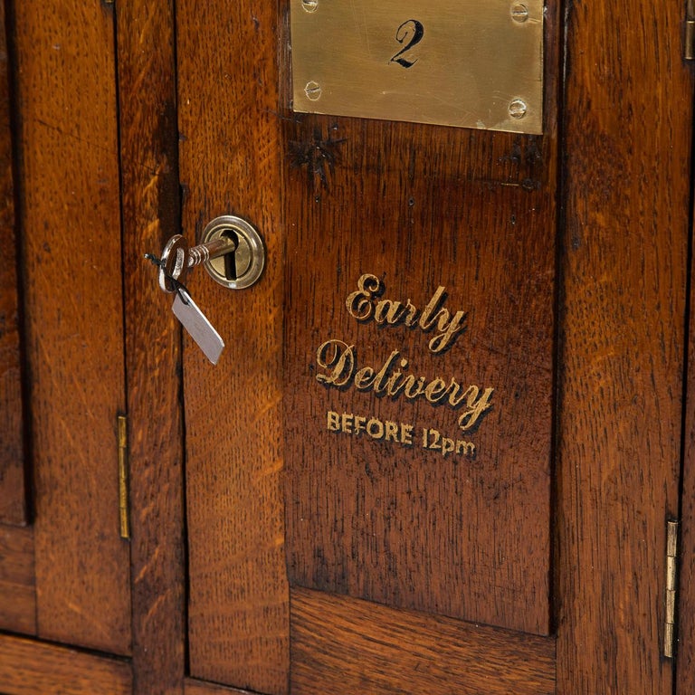 20th Century English Wall Mounted Oak Indoor Post Box, circa 1930 at ...