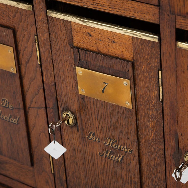 20th Century English Wall Mounted Oak Indoor Post Box, circa 1930 at ...