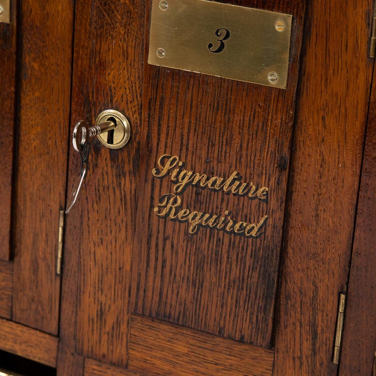 20th Century English Wall Mounted Oak Indoor Post Box, circa 1930 at ...