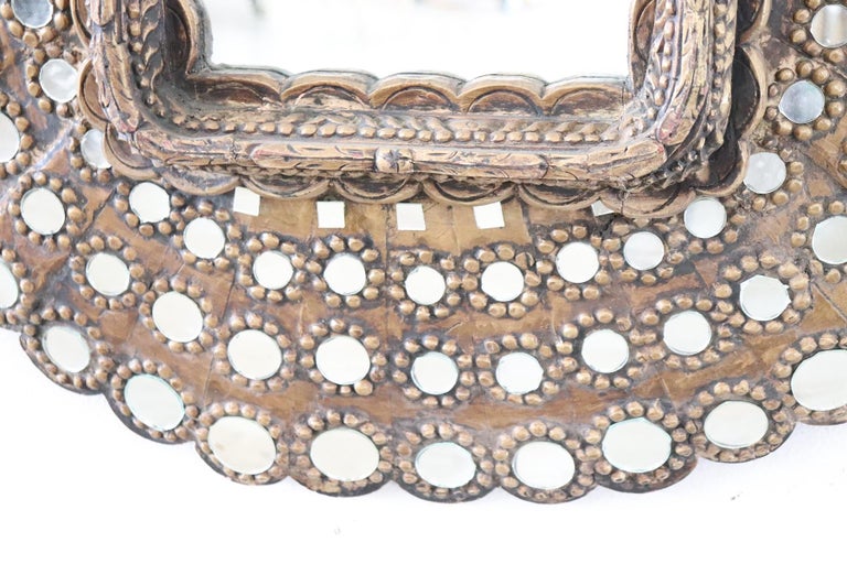 20th Century Ethnic Design Wood Wall Mirror at 1stDibs