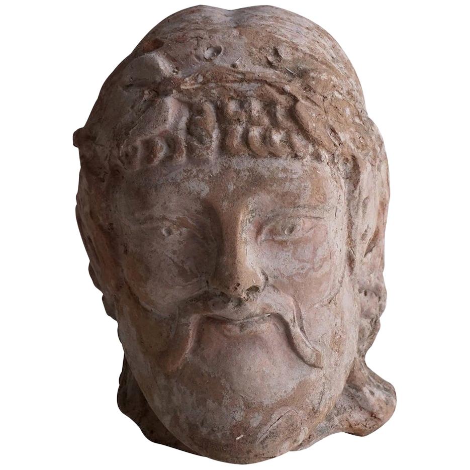 20th Century Etruscan Bacchus Head, Italian Terra Cotta Décor For Sale ...