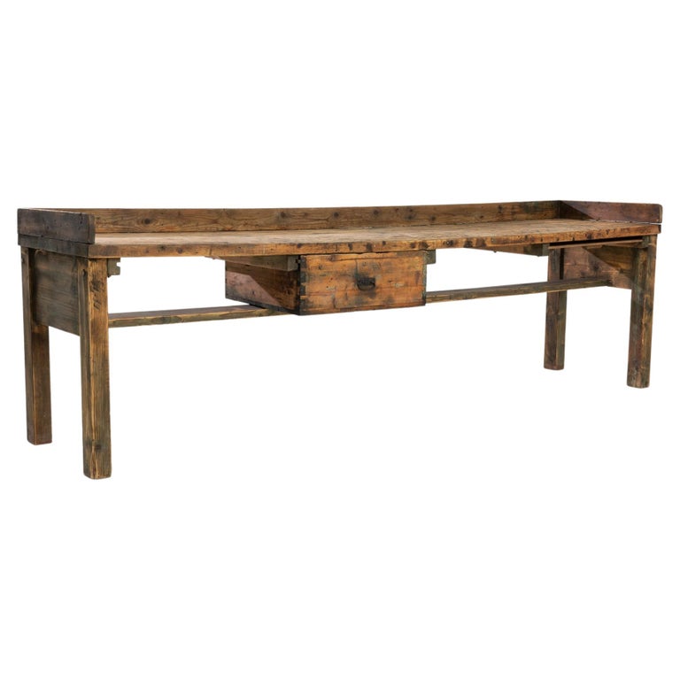 20th Century European Wooden Work Table For Sale at 1stDibs