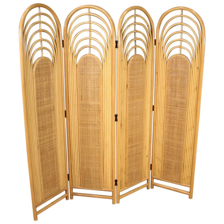20th Century Exotic Wood Italian Design Screen, 1970 For Sale at 1stDibs