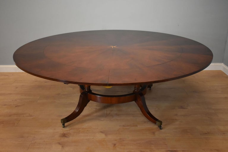 20th Century Extending Circular "Jupe" Style Dining Table and 12 Chairs ...