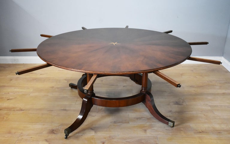 20th Century Extending Circular "Jupe" Style Dining Table and 12 Chairs ...