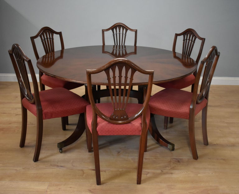 20th Century Extending Circular "Jupe" Style Dining Table and 12 Chairs ...