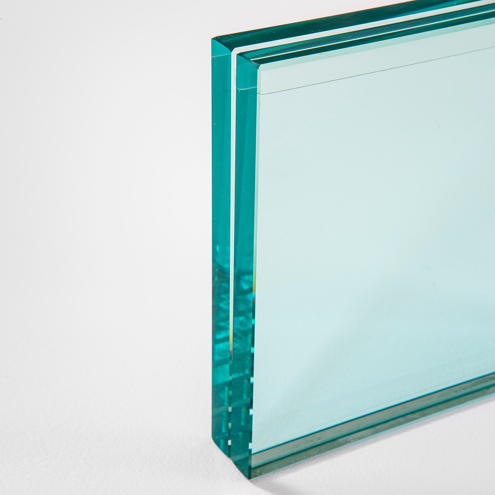 20th Century Fontana Art Picture Frame entirely in Ground Glass '60s ...