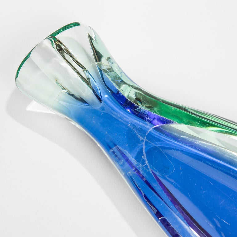 20th Century Fontana Arte Decorative Object in Ground Glass, 50s For ...