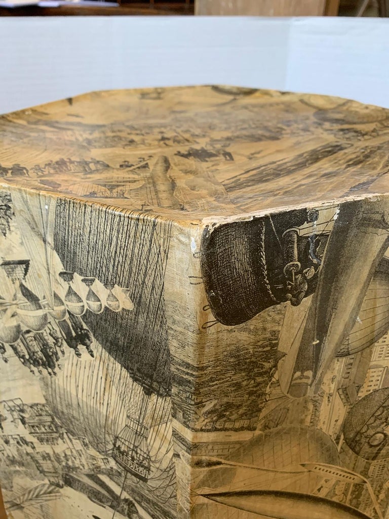 20th Century Balloon Paper Decoupage Octagonal Table For Sale at 1stDibs
