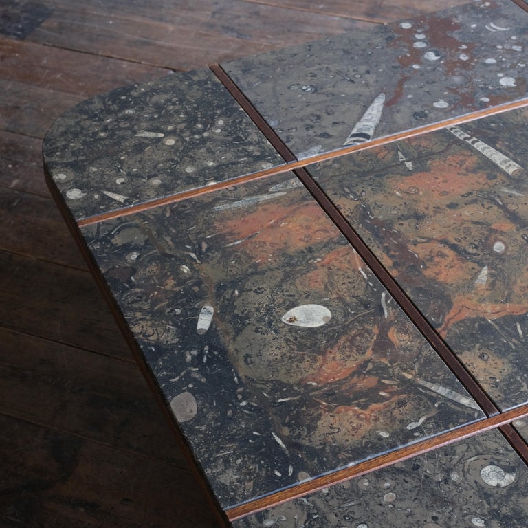 20th Century Fossil Marble Coffee Table For Sale at 1stDibs