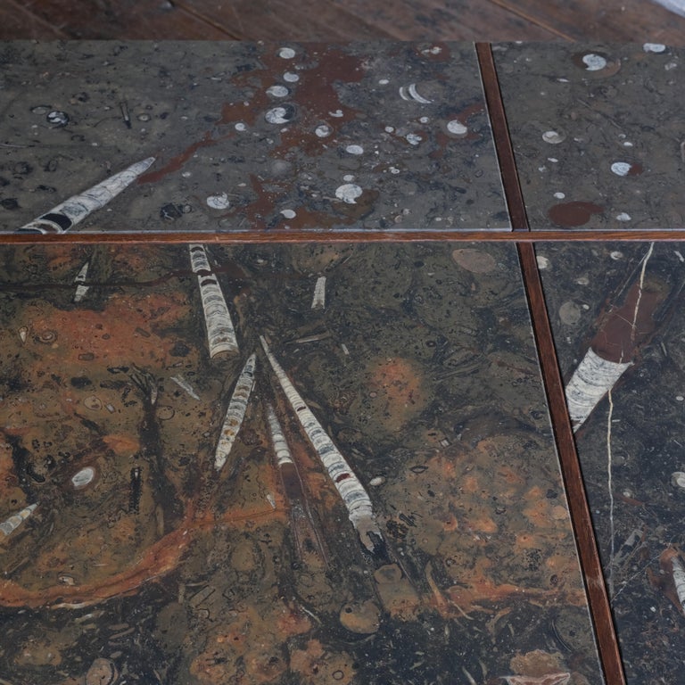 20th Century Fossil Marble Coffee Table For Sale at 1stDibs
