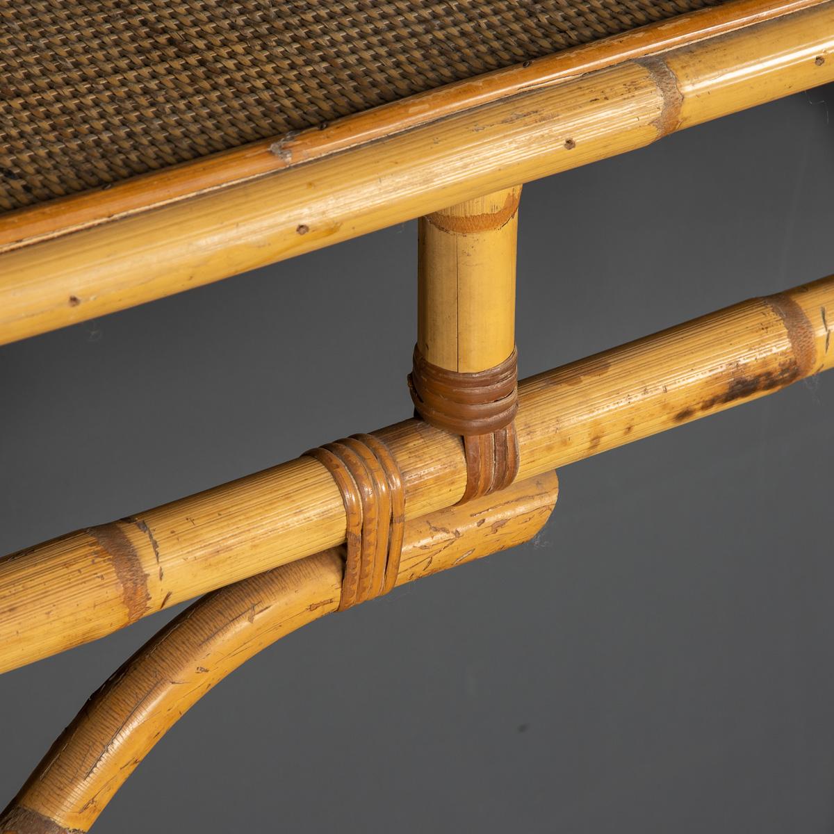 20th Century French Bamboo Rattan Console, c.1970 at 1stDibs