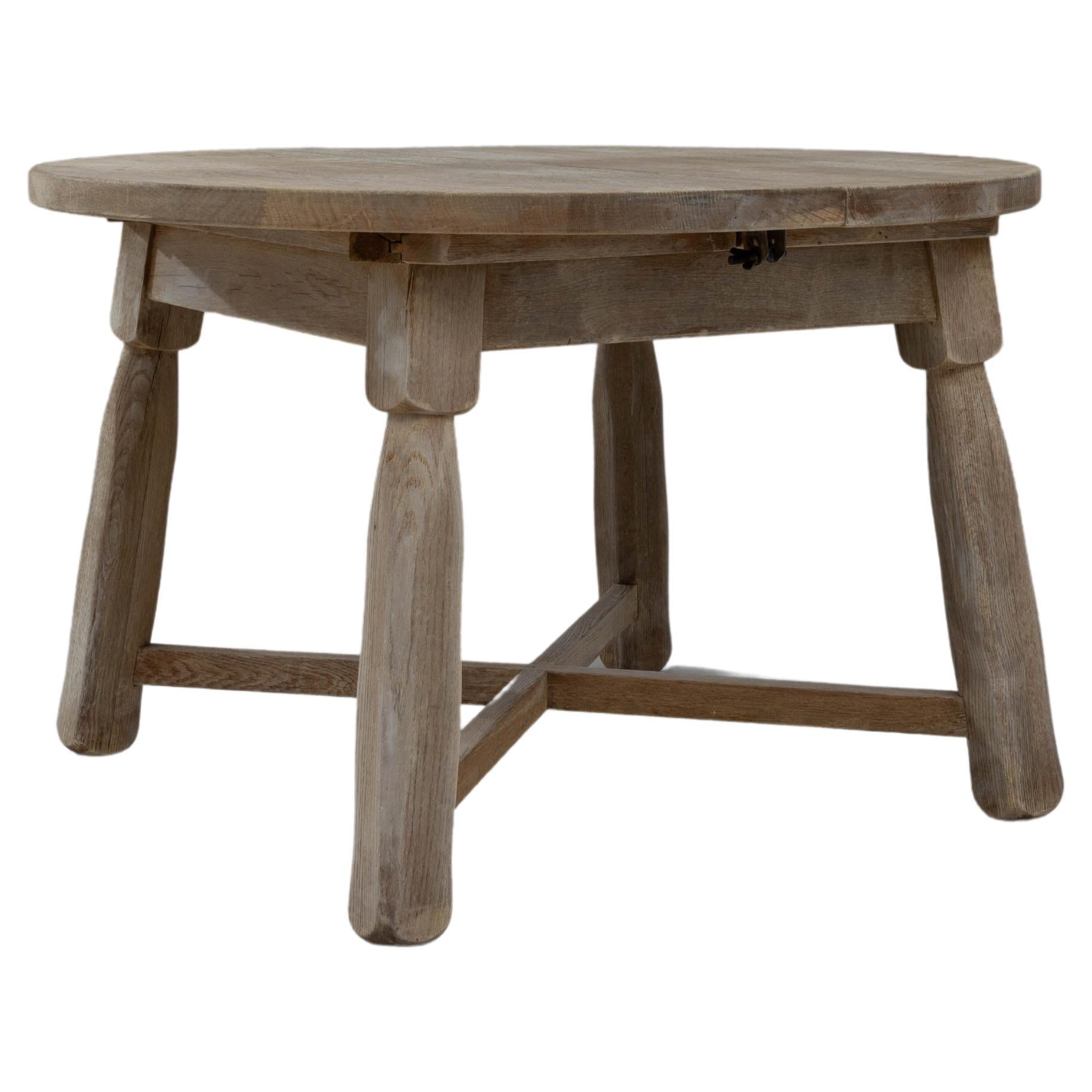 20th Century French Bleached Oak Folding Table For Sale at 1stDibs