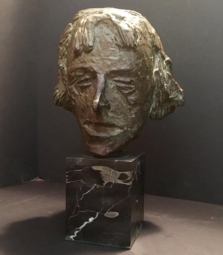 20th Century French Bronze Portrait Bust, Monogram H.D, Provenance at ...