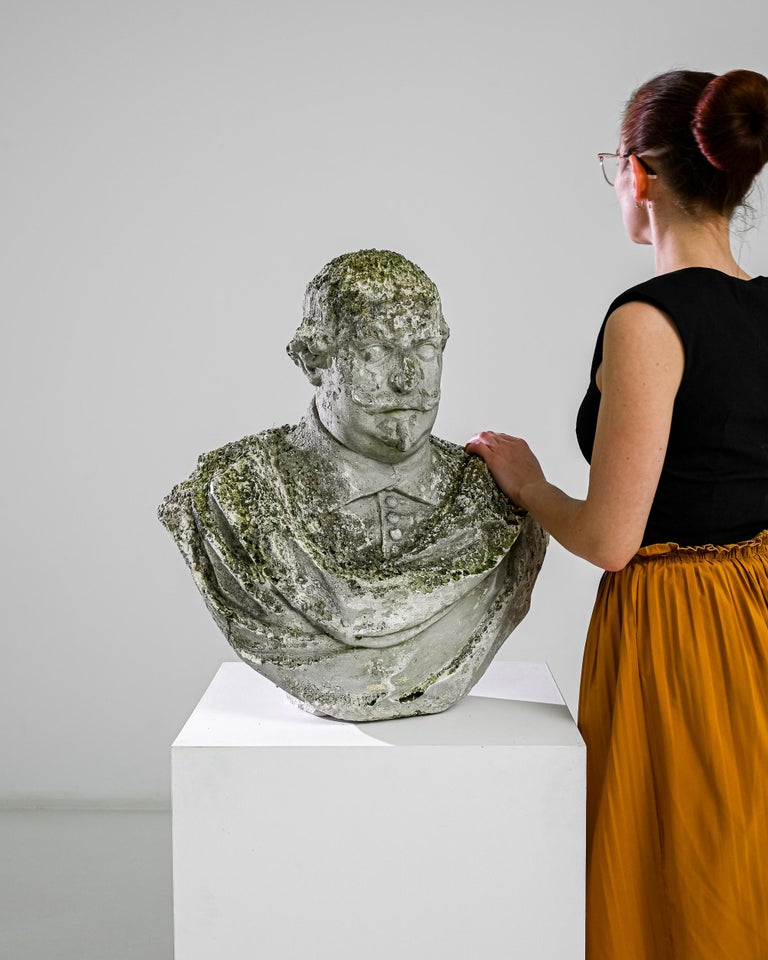 20th Century French Concrete Bust at 1stDibs