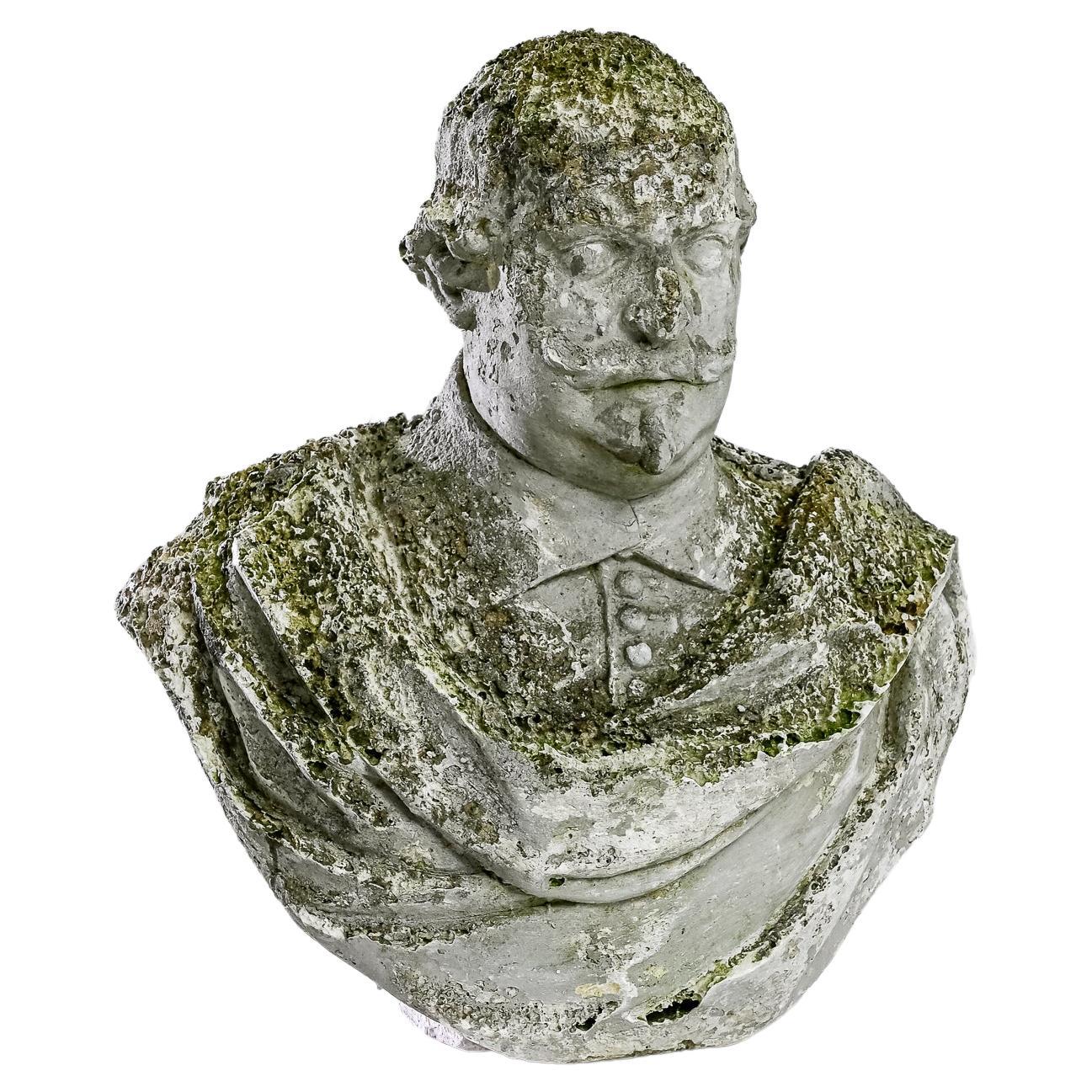 20th Century French Concrete Bust at 1stDibs