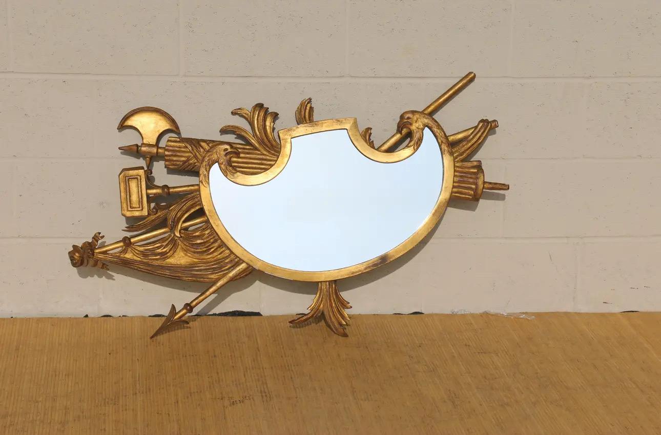 20th Century French Giltwood Trophy Mirror For Sale at 1stDibs