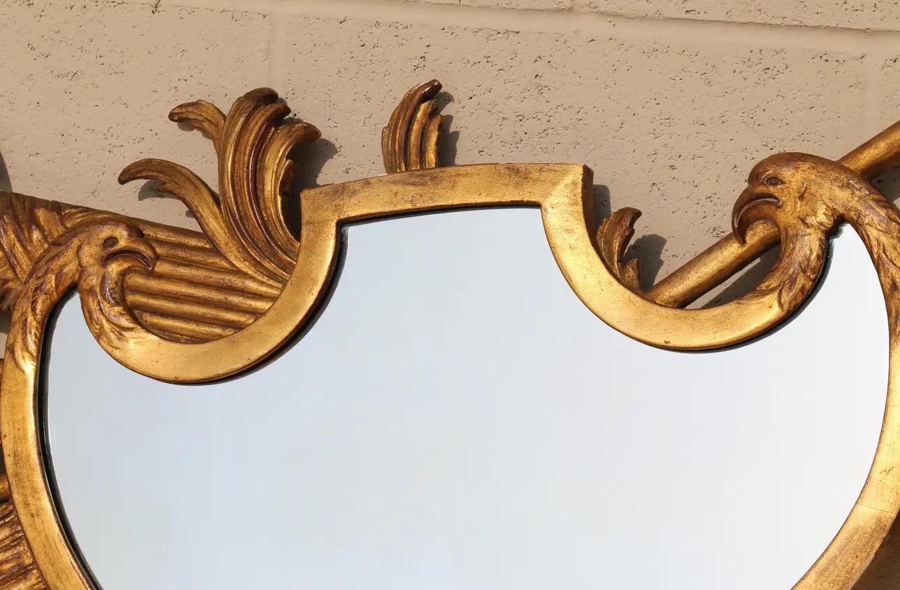 20th Century French Giltwood Trophy Mirror For Sale at 1stDibs