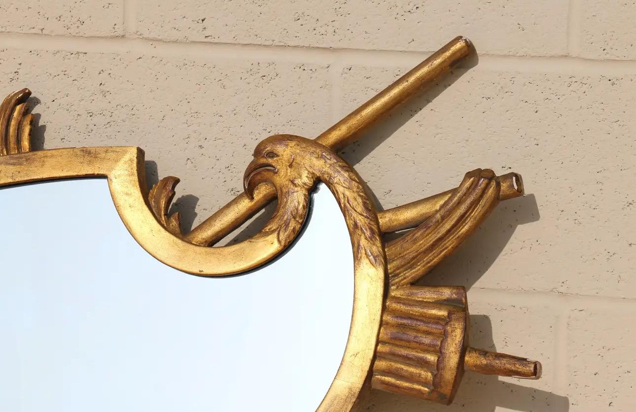 20th Century French Giltwood Trophy Mirror For Sale at 1stDibs