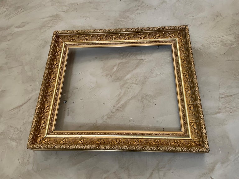 20th century French Golden Wood Frame, 1900s For Sale at 1stDibs