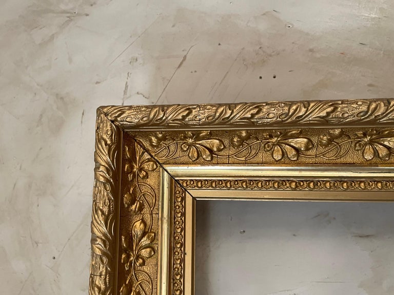 20th century French Golden Wood Frame, 1900s For Sale at 1stDibs