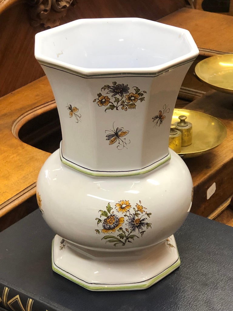 20th Century French Hand Painted Ceramic Vase by Franc Hirigoyen from ...