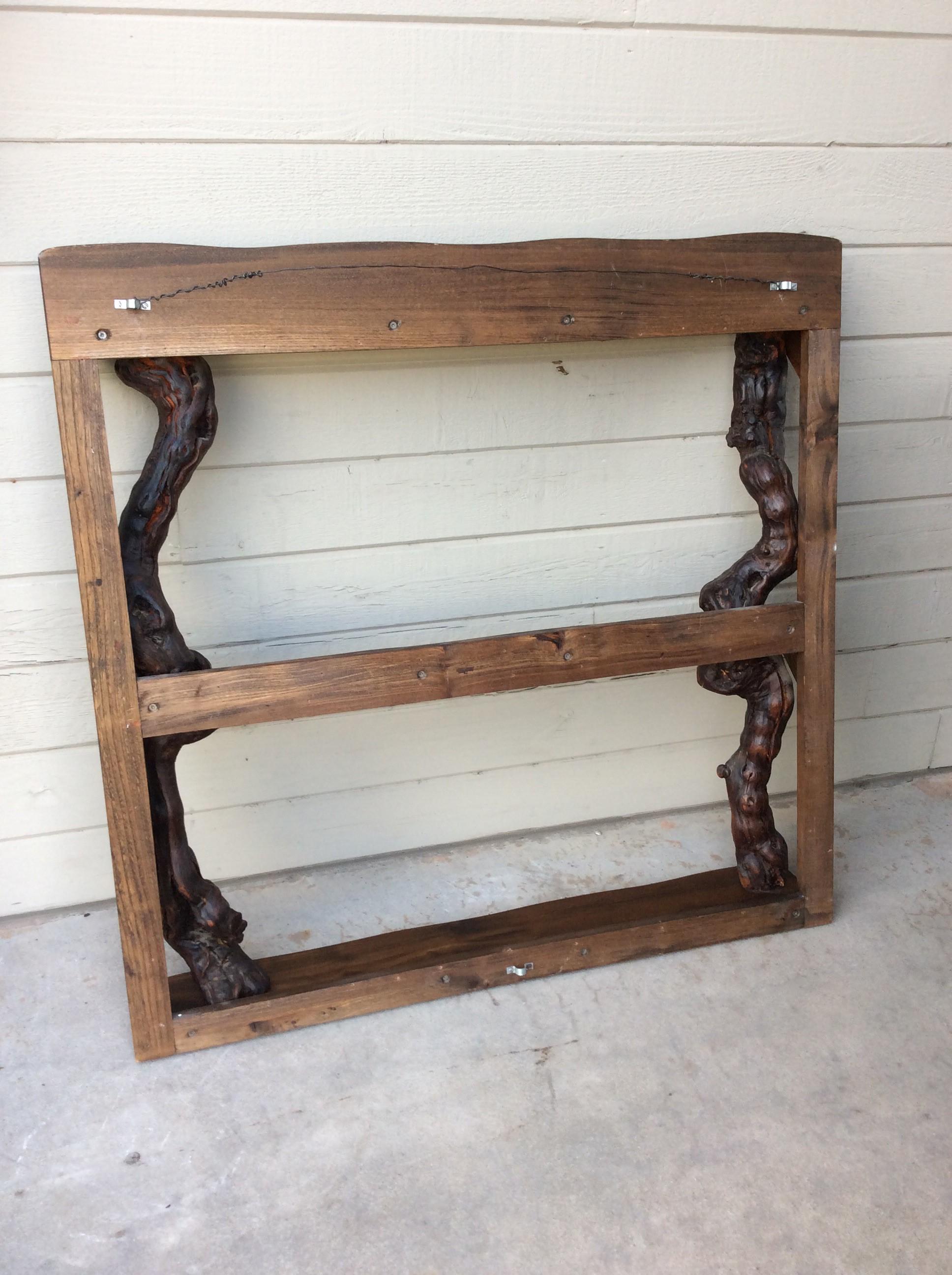 20th Century French Handmade Grapevine and Walnut Wall Shelf For Sale ...