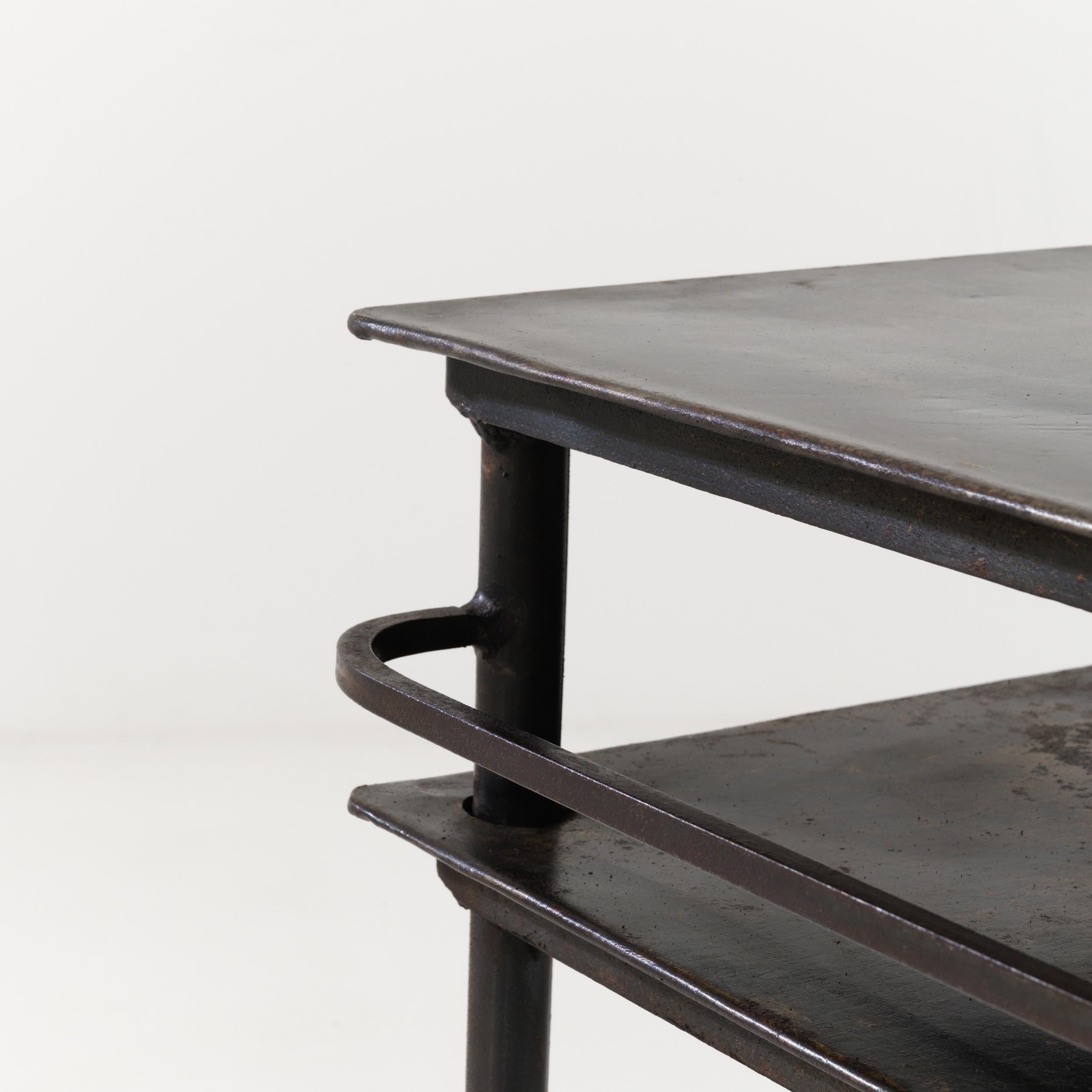 20th Century French Industrial Metal Table For Sale at 1stDibs