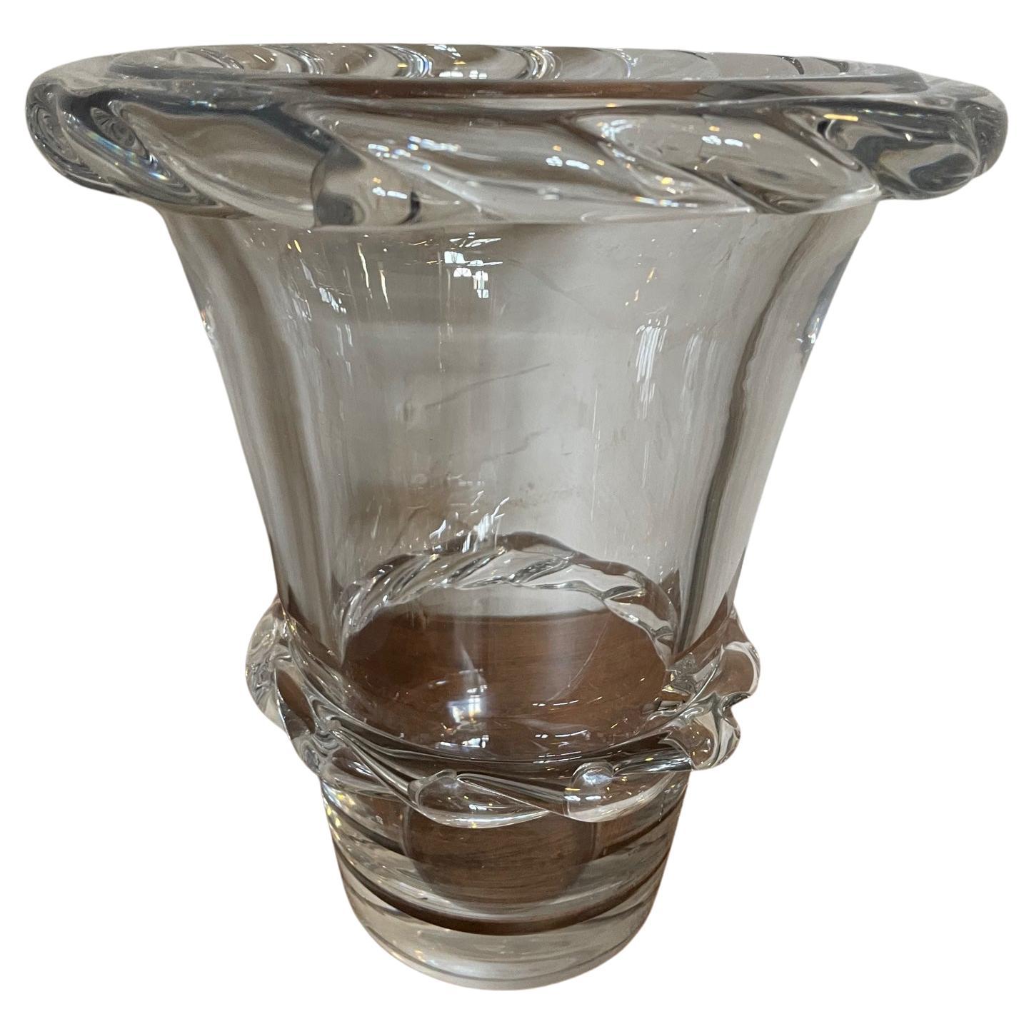 Impressively-Large and Heavy French Daum Clear Crystal Vase, circa 1945 ...