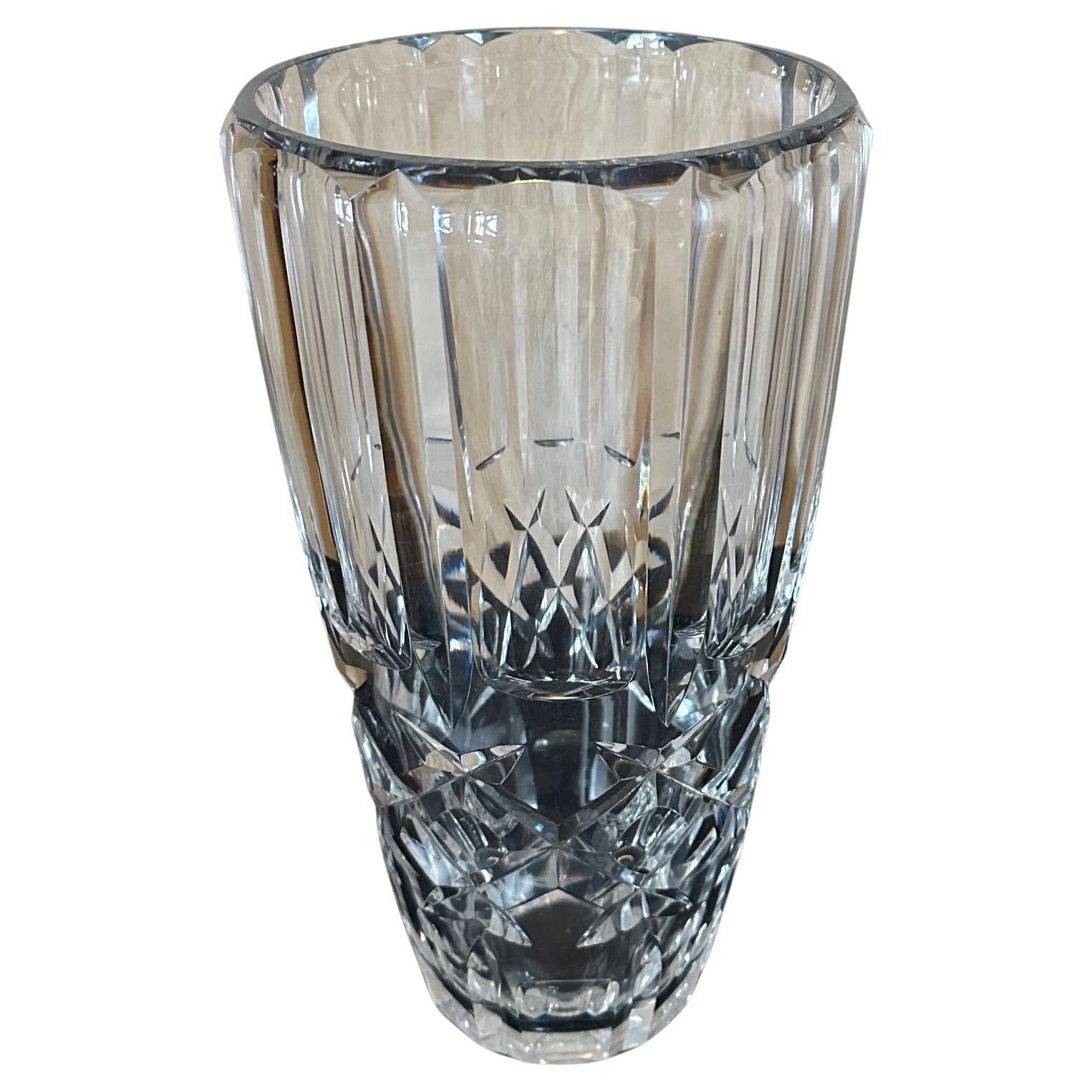 20th century French Large Crystal Vase Signed by Schneider For Sale at ...