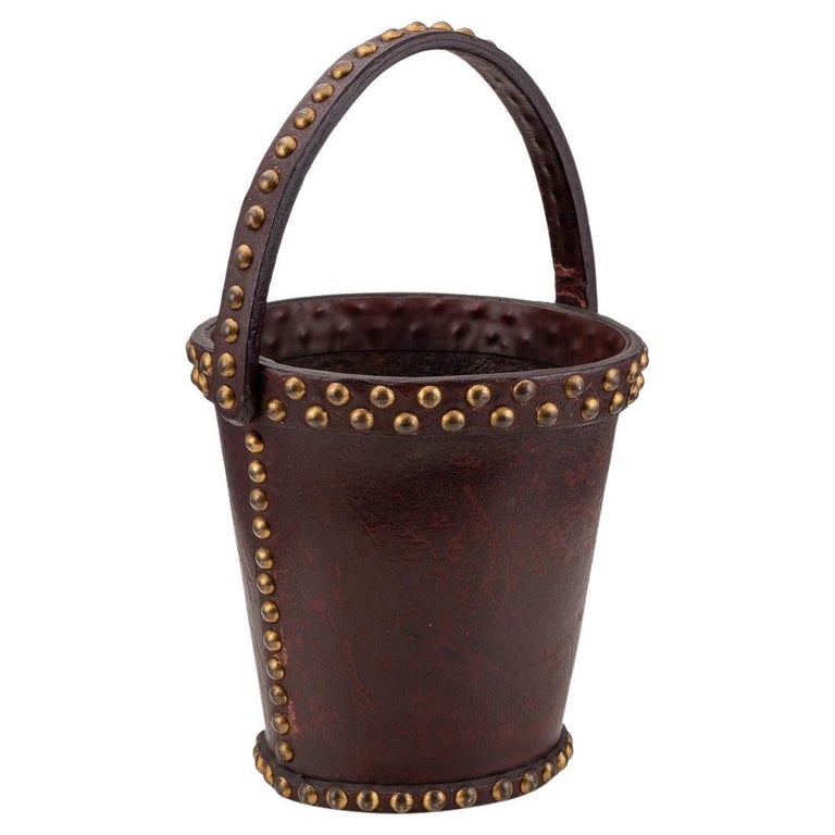 20th Century French Leather Bound Bucket By Hermes, c.1960 For Sale at ...