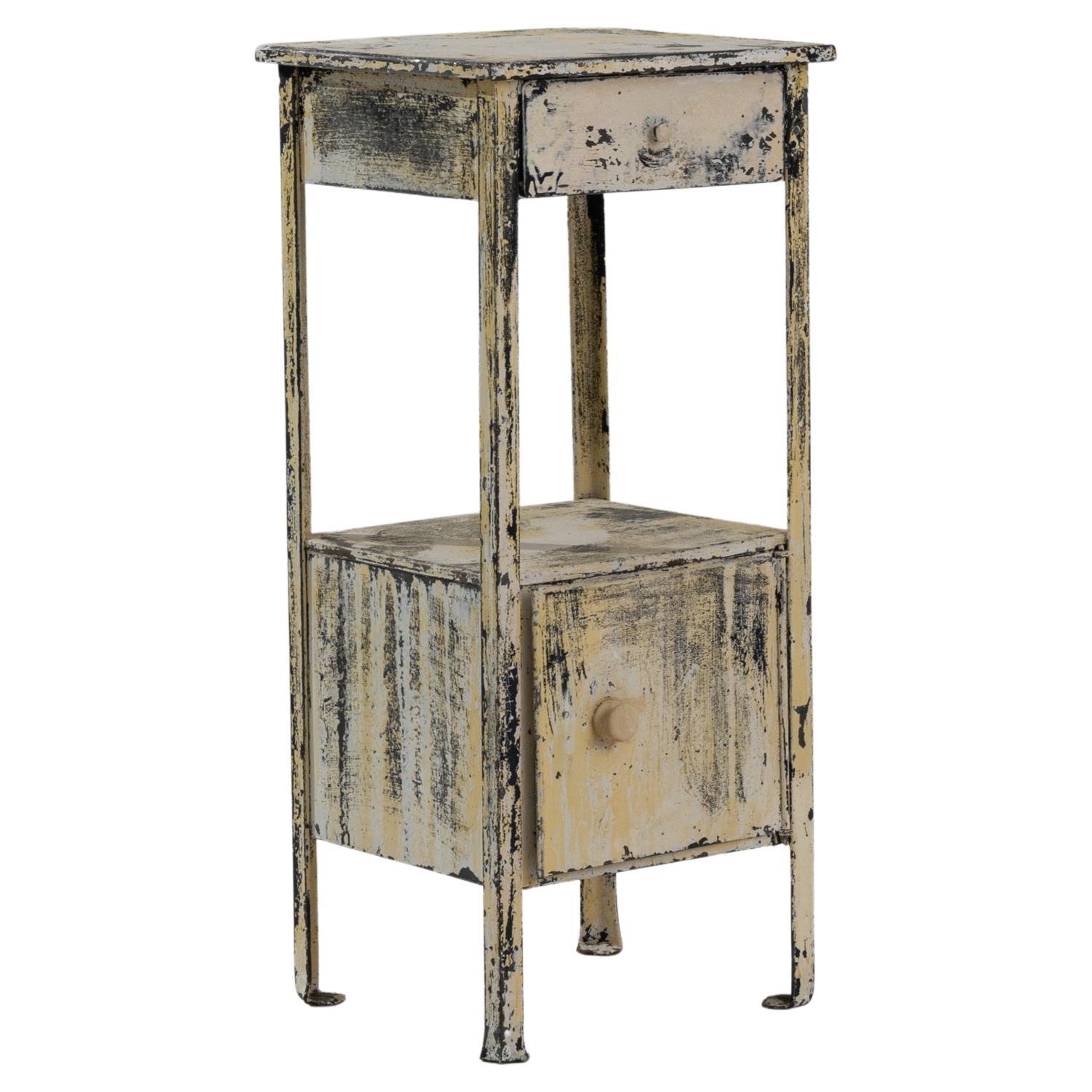 20th Century, French, Metal Bedside Table For Sale at 1stDibs