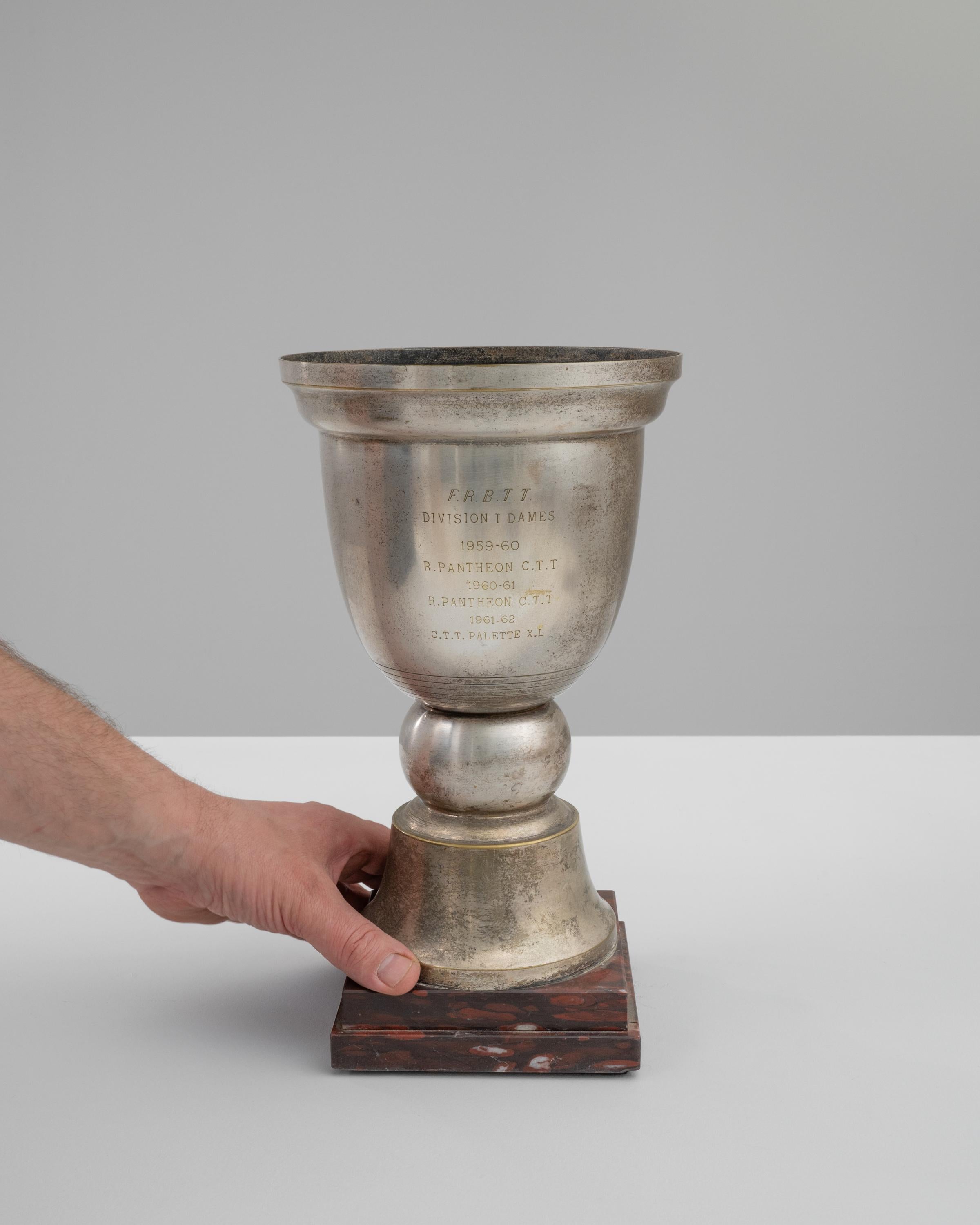 20th Century French Metal and Marble Goblet at 1stDibs