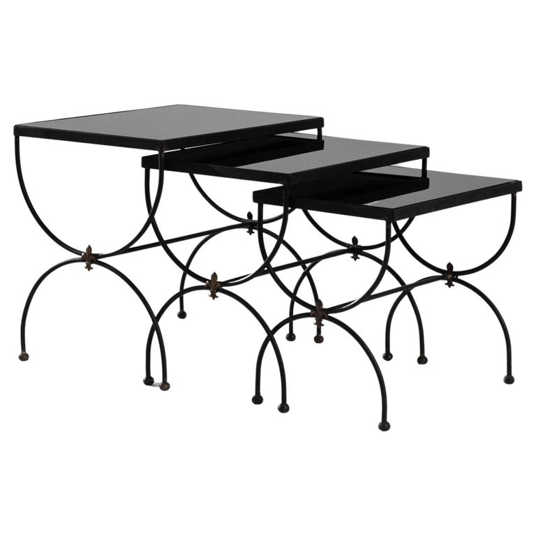 20th Century French Metal Nesting Table For Sale at 1stDibs