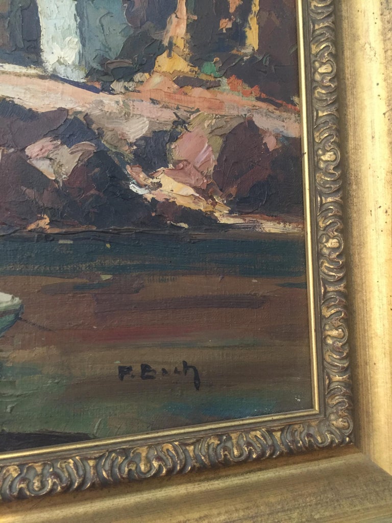 20th Century French Oil on Canvas Signed Pierre Bach For Sale at 1stDibs