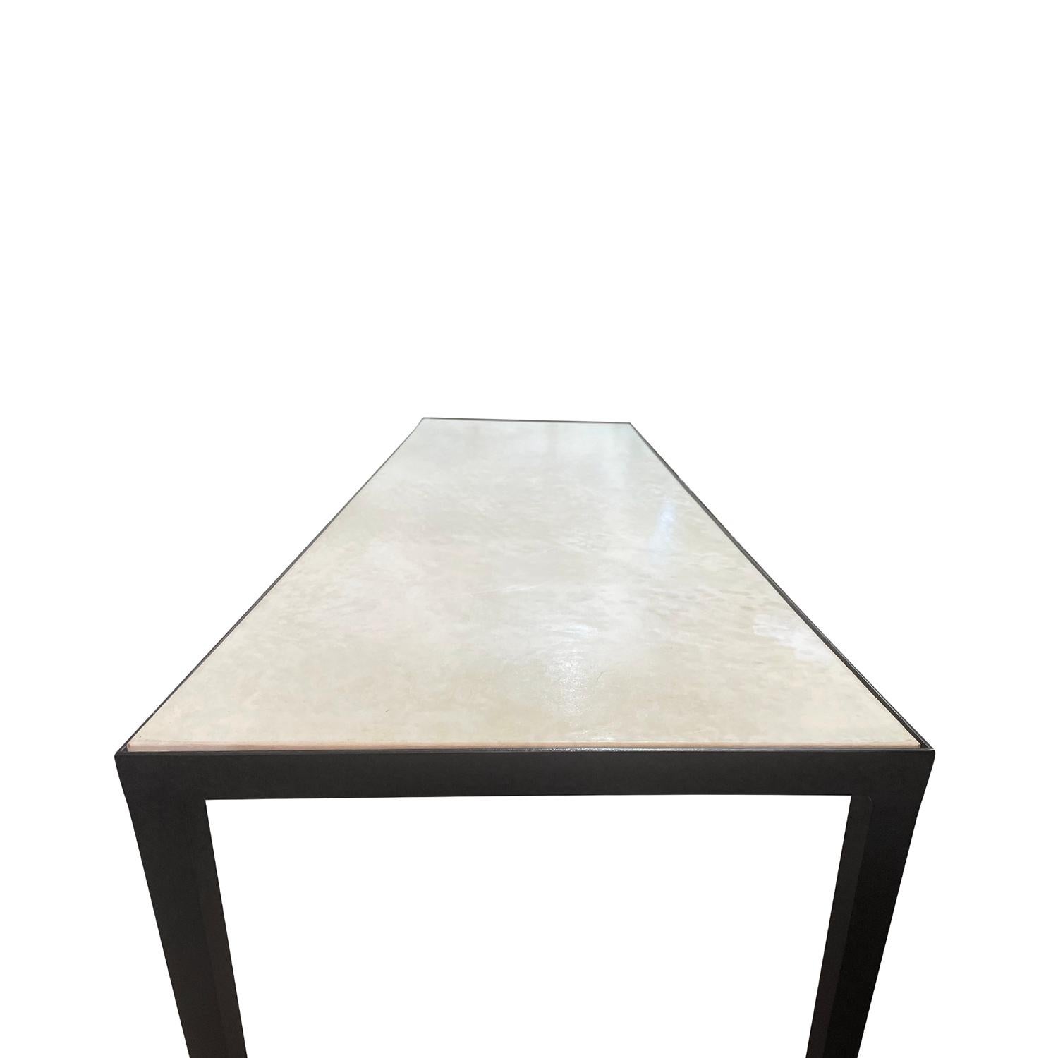 20th Century French Pair of Metal Console Tables Attributed to Jean ...