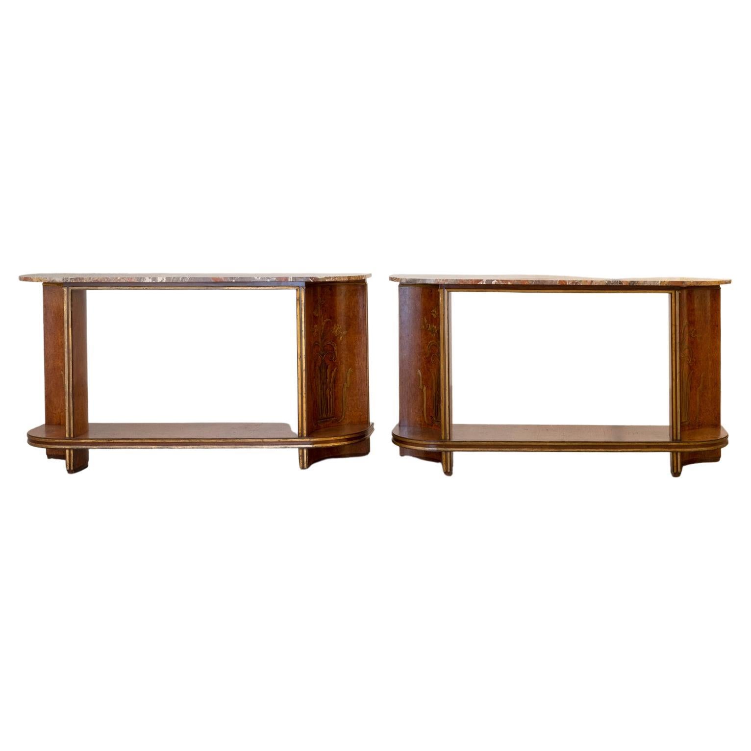 Pair of Shell Consoles at 1stDibs