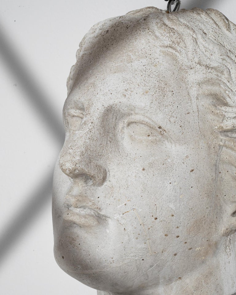 20th Century French Plaster Head For Sale at 1stDibs
