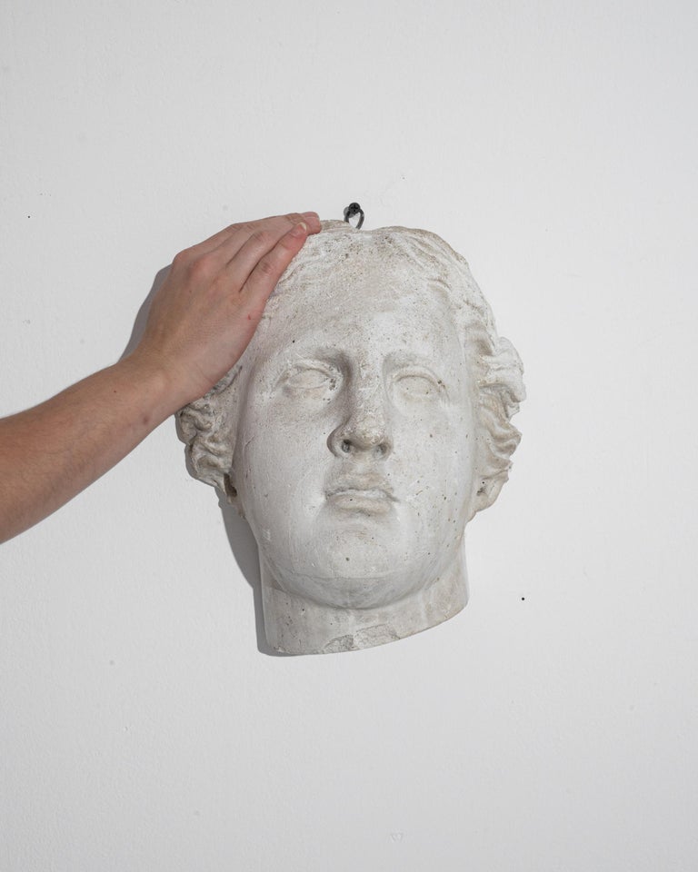 20th Century French Plaster Head For Sale at 1stDibs