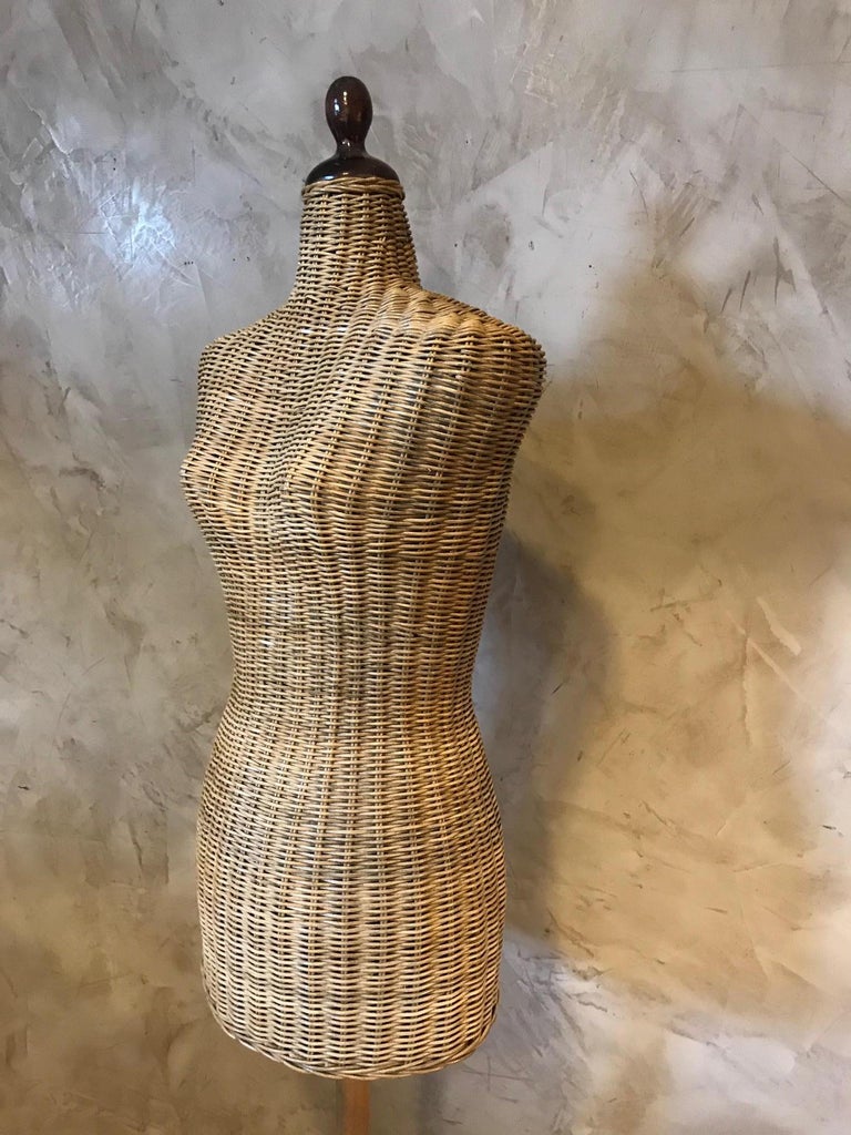 20th Century French Rattan Mannequin, 1960s at 1stDibs