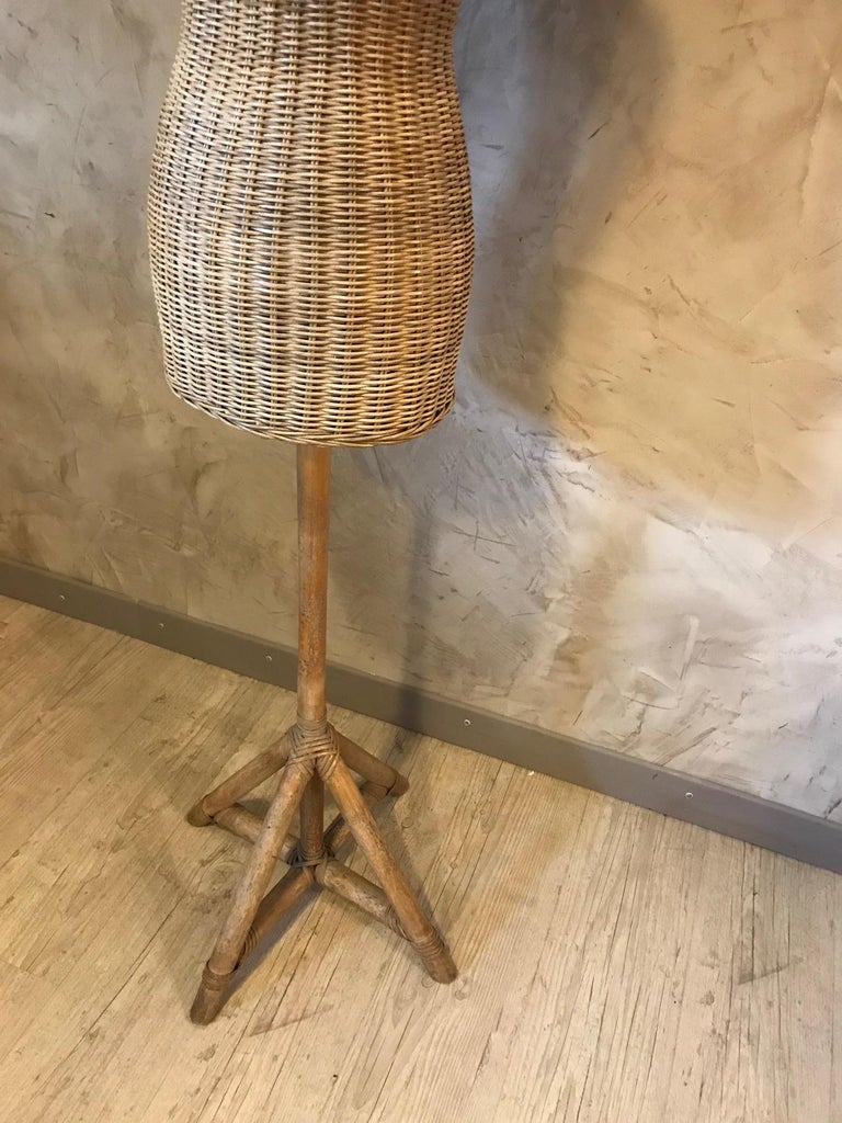 20th Century French Rattan Mannequin, 1960s at 1stDibs