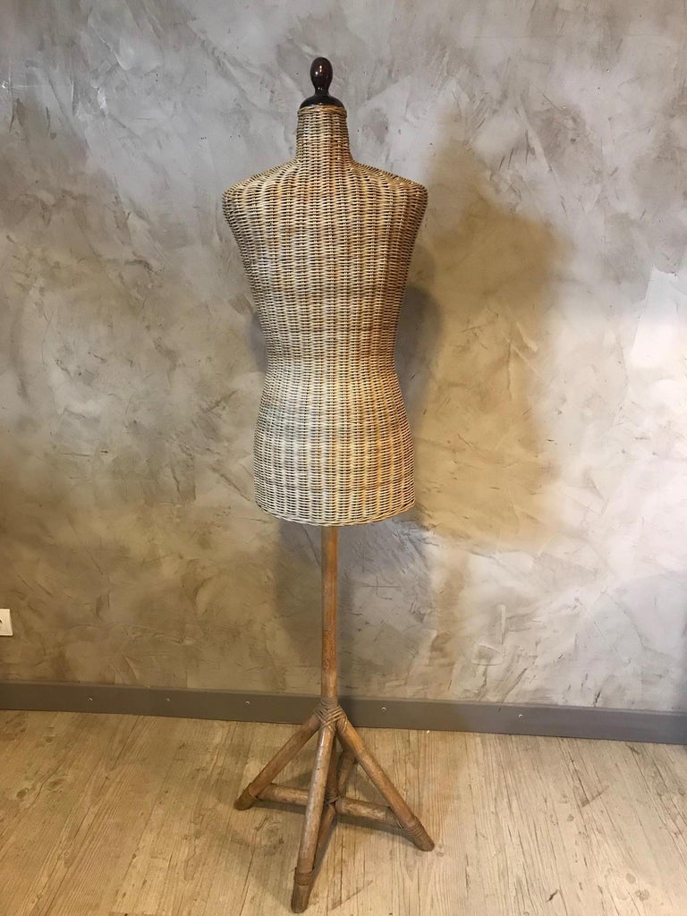 20th Century French Rattan Mannequin, 1960s at 1stDibs