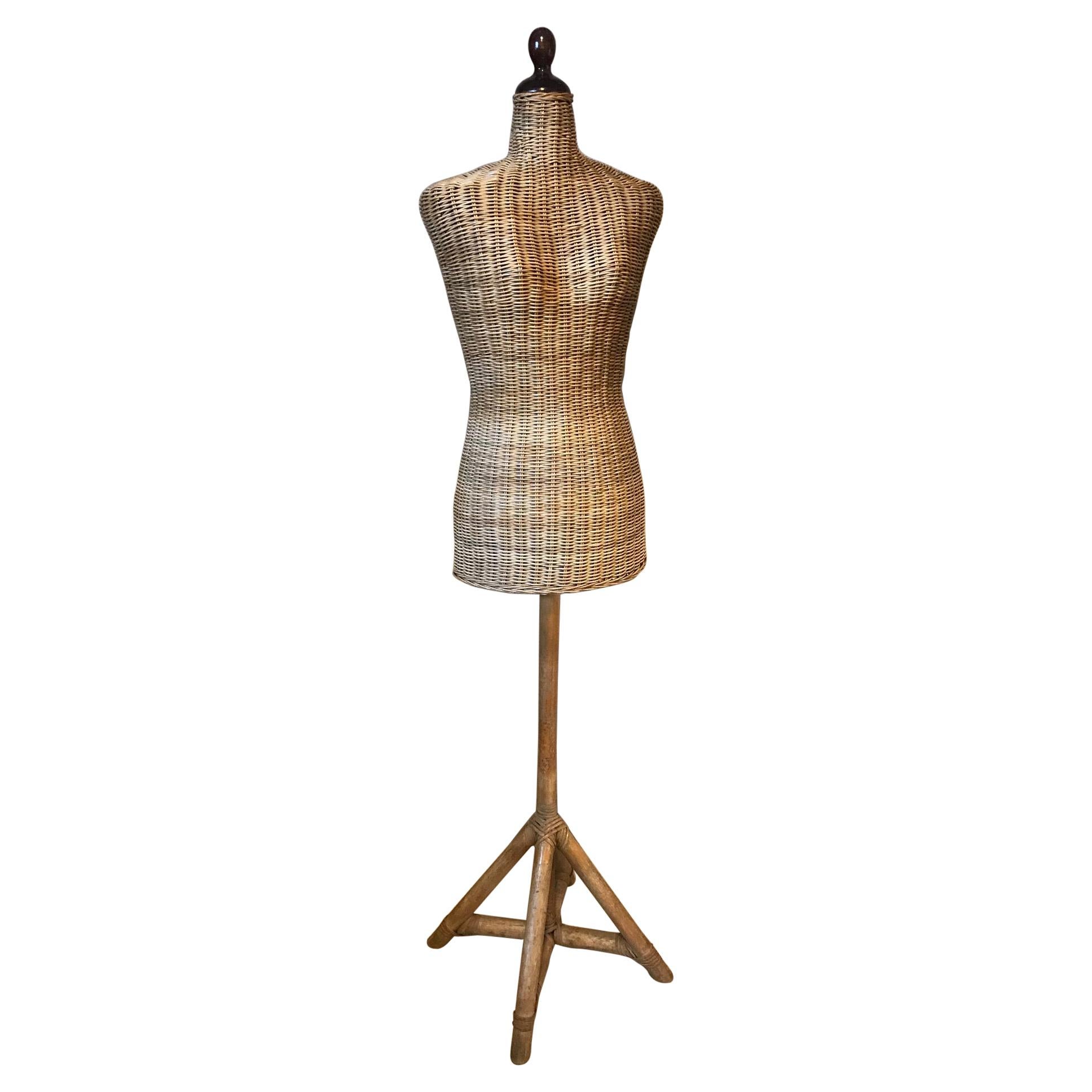 20th Century French Rattan Mannequin, 1960s at 1stDibs