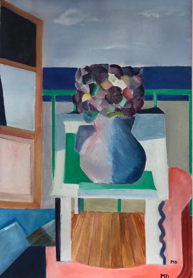 20th Century French School - Bright and Colorful French Cubist Abstract ...