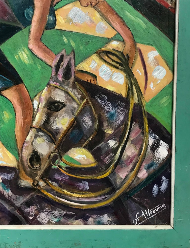 20th Century French School - Large French Signed Oil - Abstract Circus ...