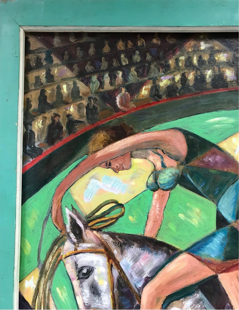 20th Century French School - Large French Signed Oil - Abstract Circus ...